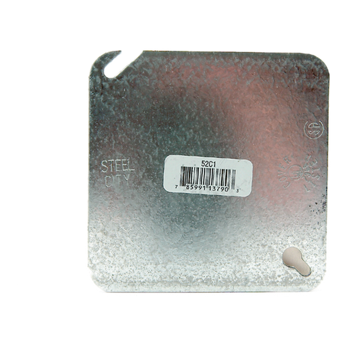 Utility Cover, Flat, Blank,4in