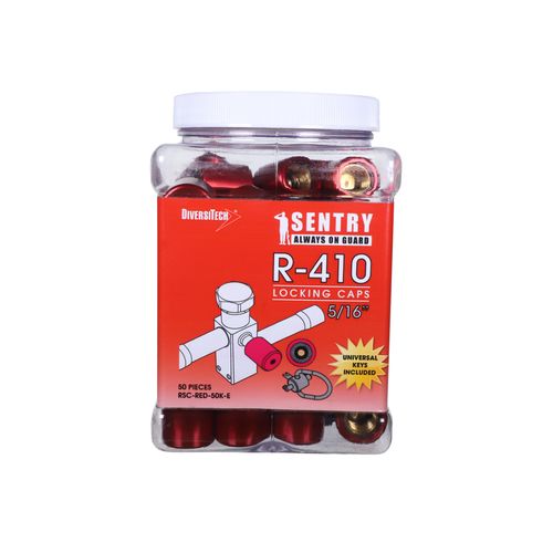 Ref Locking Cap,Red,50/Pk Key