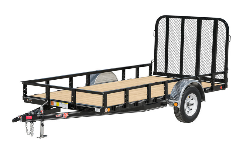 72" Single Axle Channel Utility (U2) - PJ Trailers
