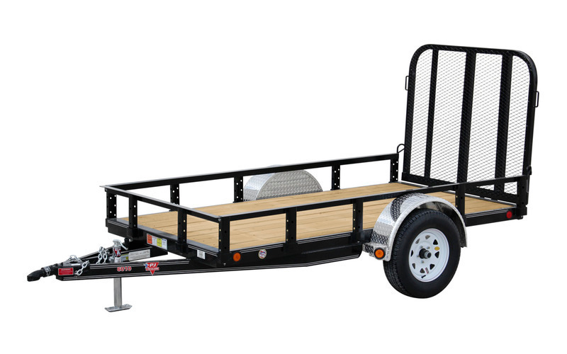 60" Single Axle Channel Utility (U6) - PJ Trailers