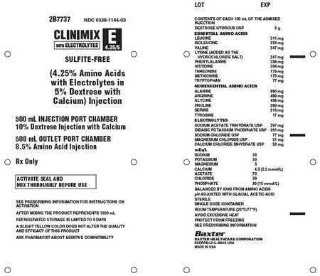 Clinimix E Injection, 2.75% Amino Acid with Electrolytes in 5% Dextrose ...