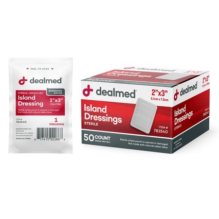 Island Dressing 2" x 3", 50/Box | Dealmed Medical Supplies