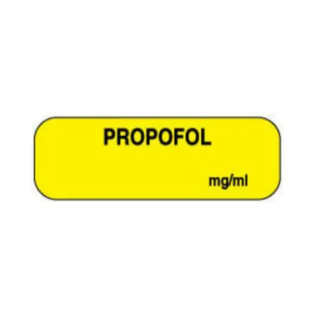 Label, Propofol 1-1/2x1/2, Yel, 1000/Rl | Dealmed Medical Supplies