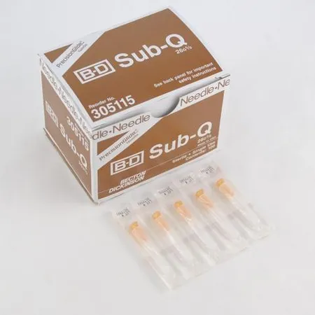 Needle, Hypodermic, PrecisionGlide, 26G x 5/8" Sub-Q Regular Bevel, 100 ...