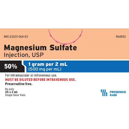 Magnesium Sulfate 50% 1 g/2 mL 500 mg/mL 2 mL SDV, Ea | Dealmed Medical ...