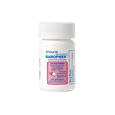 Diphenhydramine 25 mg Capsule, 100/Bx | Dealmed Medical Supplies