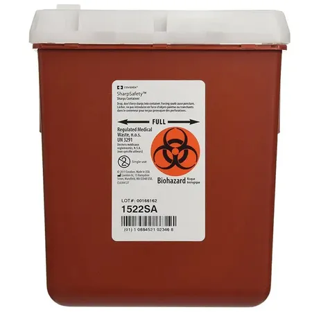 Sharps Container 2.2 Qt Phlebotomy Red, Ea | Dealmed Medical Supplies