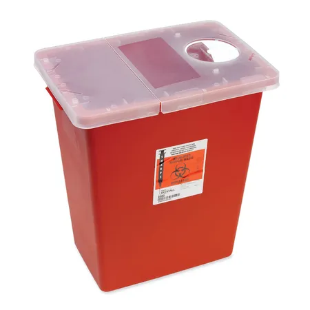 Sharps Container 8 Gal Hinged Lid Red, Ea - 8 Gal,Hinged Lid | Dealmed ...