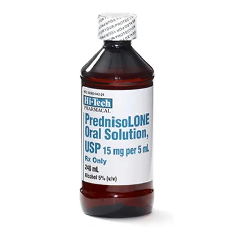 Prednisolone Oral Solution 15 mg/5 mL 237 mL, Ea | Dealmed Medical Supplies