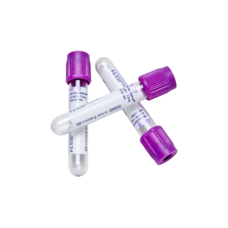 Blood Collection Tube Vacutainer K2EDTA 13 x mm 75 3.0 mL Lavender, 100 ...