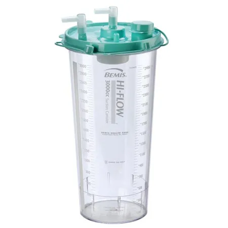 Suction Canister, 3000cc, Hi-Flow Canister 36/Cs - 3000 cc,Case of 36,6 ...
