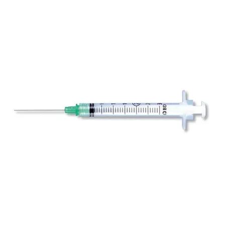 Syringe Retracting 3 mL 25G x ⅝" Detachable Needle, 100/Bx - 25G x 5/8 ...