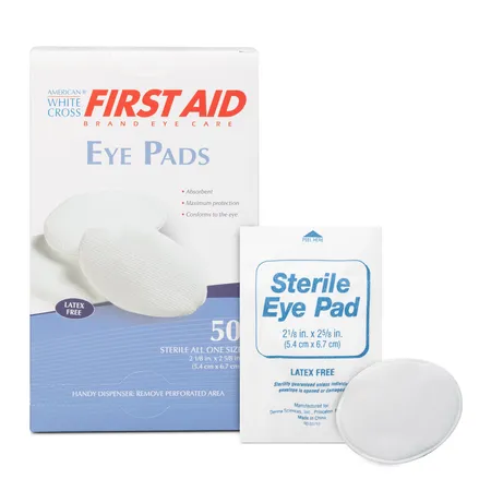 Eye Pad Oval Sterile 2⅛" x 2⅝, 50/Box | Dealmed Medical Supplies