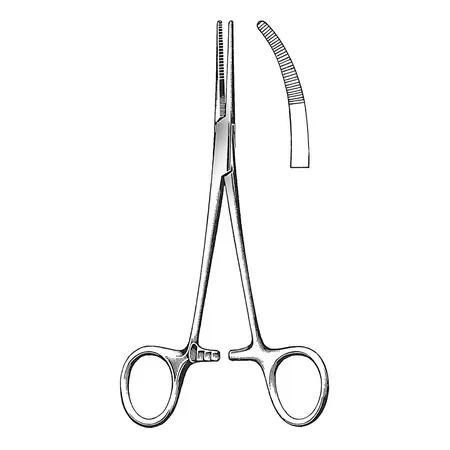 Clamp, Kelly Curves, 5.5", Stainless Steel, Ea | Dealmed Medical Supplies