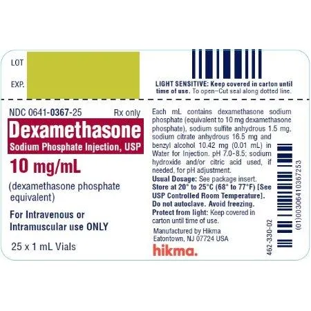 Dexamethasone 10 mg/mL 1 mL SDV, 25/Bx | Dealmed Medical Supplies