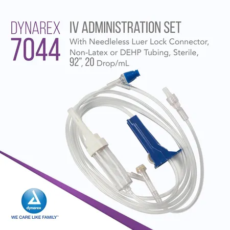 IV Admin Set 20 Drop 92" 1 Injection Site, 50/Cs - 92" L Cs,92",Case of ...