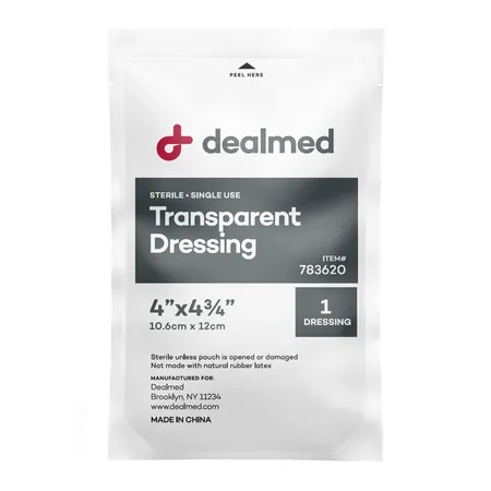 Dressing Transparent Semi-Permeable 4" x 4¾", 50/Bx | Dealmed Medical ...