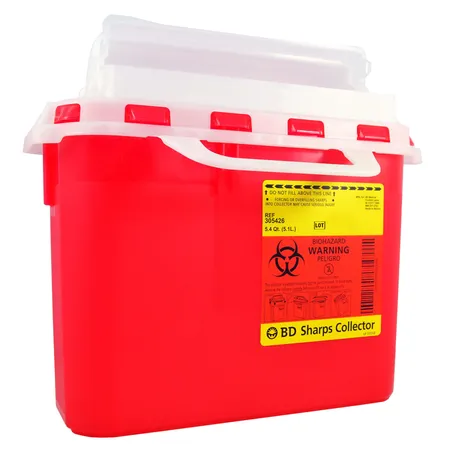 Sharps Container 5.4 Qt Horizontal Entry Red, Ea | Dealmed Medical Supplies