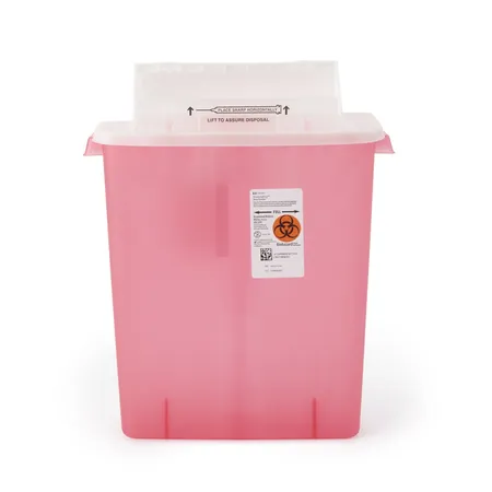 Sharps Container 3 Gal Counter Balanced Lid Transparent Red, Ea - 3 Gal ...