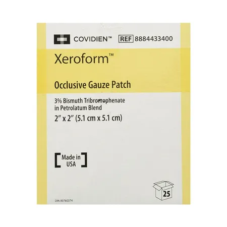 Dressing Xeroform Non-Adherent Occlusive Petrolatum 2" x 2" Foil, 25/Bx ...