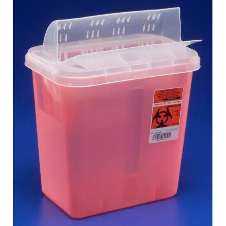 Sharps Container 2 Gal Horizontal Red, Ea | Dealmed Medical Supplies