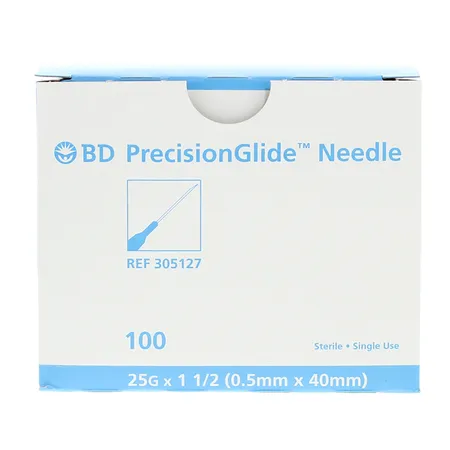Hypodermic Needle 25G x 5/8" Regular Bevel, 100/Box | Dealmed Medical ...