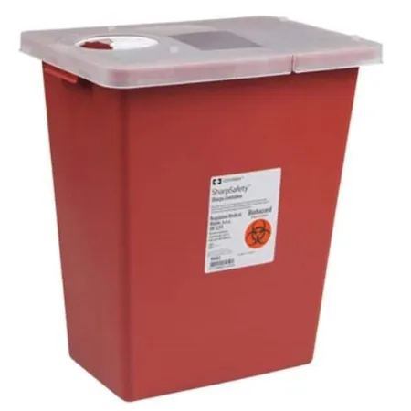 Sharps Container 8 Gal Hinged Lid Red, Ea - 8 Gal,Hinged Lid | Dealmed ...