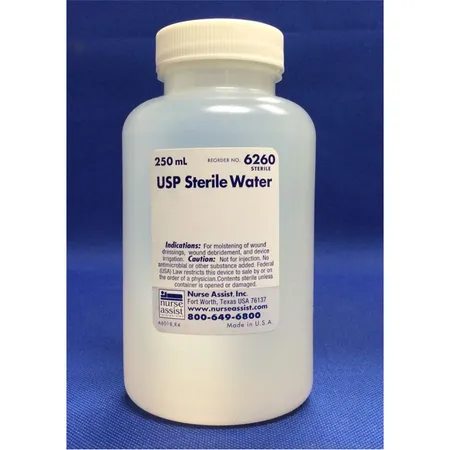 Sterile Water Irrigation 250 mL Screw Top Bottle, 24/Case - [Sterile ...
