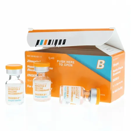 Engerix Hepatitis B Vaccine Adult 20 mcg/mL 1 mL SDV, 10/Pk | Dealmed ...