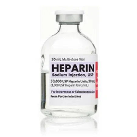 Heparin Sodium 30,000 Units/30 mL 1000 Units/mL 30 mL MDV, 25/Bx ...