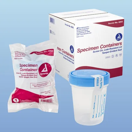 Specimen Container Sterile Screw Lid & Label 4 oz, 100/Cs | Dealmed ...