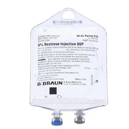 Dextrose Inj 5% 50/100 mL Container, Ea | Dealmed Medical Supplies