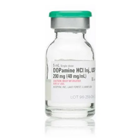Dopamine 200 mg/5 mL 40 mg/mL 5 mL SDV, 25/Box | Dealmed Medical Supplies