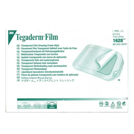 Dressing Tegaderm Transparent 6" x 8", 10/Bx - 6" x 8",Box of 10,Latex ...