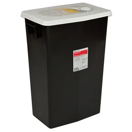 Hazardous Waste Container, Slide Lid, Black, 8 Gallon, Ea. | Dealmed ...