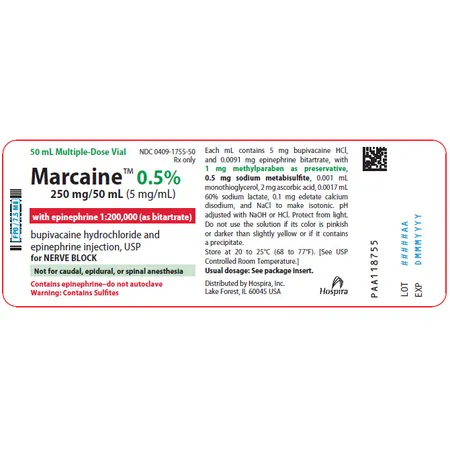 Marcaine with Epi 0.5% 250 mg/50 mL 1:200,000 50 mL MDV, 1/Bx | Dealmed ...