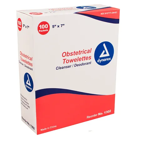 Towelette Obstetrical 5" x 7", 100/Bx | Dealmed Medical Supplies