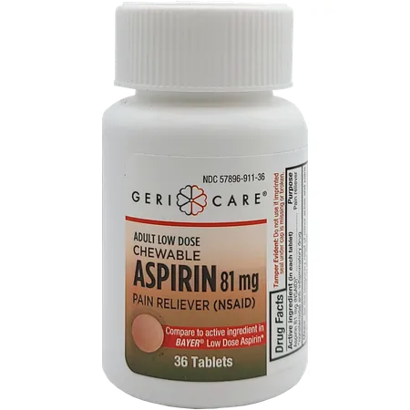 Aspirin 81 mg EC Tablet Chew Orange, 36/Ea | Dealmed Medical Supplies