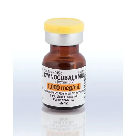 Cyanocobalamin 1,000 mcg/mL 1 mL MDV, Ea | Dealmed Medical Supplies