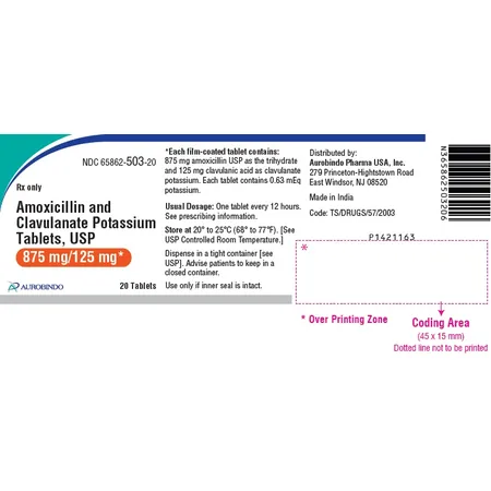 Amoxicillin Clavulanate 875 mg/125 mg Capsule, 20/Ea | Dealmed Medical ...