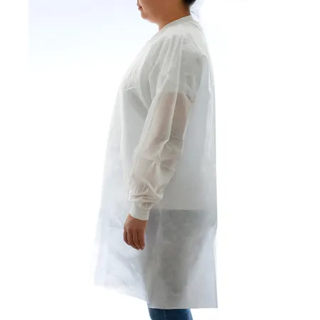Lab Coat No Pockets SMS White Small Disposable, 50/Cs - Small | Dealmed ...