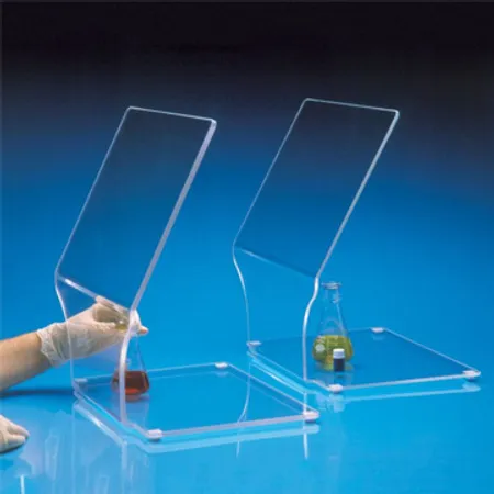 Curved Biohazard Splash Shield, 1⁄4" Thick | Dealmed Medical Supplies