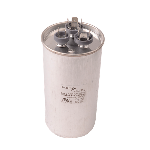 Mtr. Run Cap,Rnd,70+7.5uf 440V