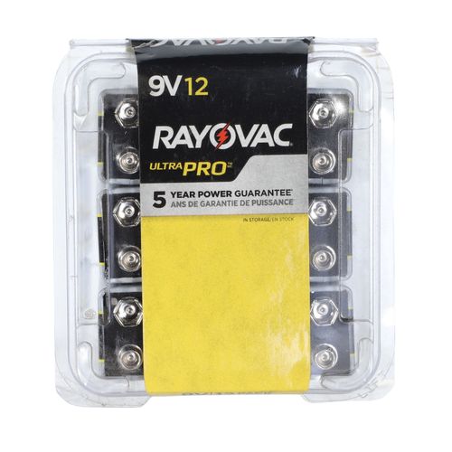 Bat, Rayovac, Alk. 9V, 12/PK
