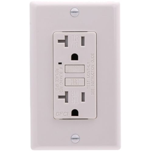 GFCI 20A TR and WR White