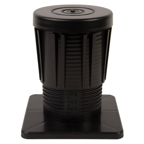 Equip Riser, Adj, Blk, 8in.