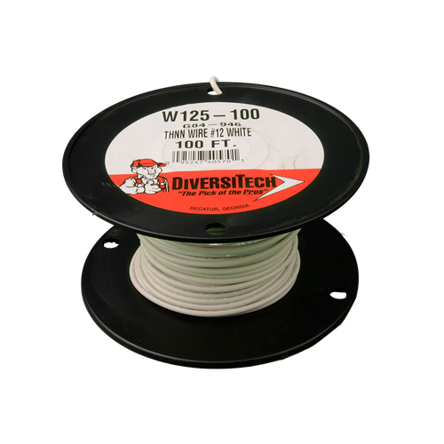 Wire, Copper,12G,100 ft. White