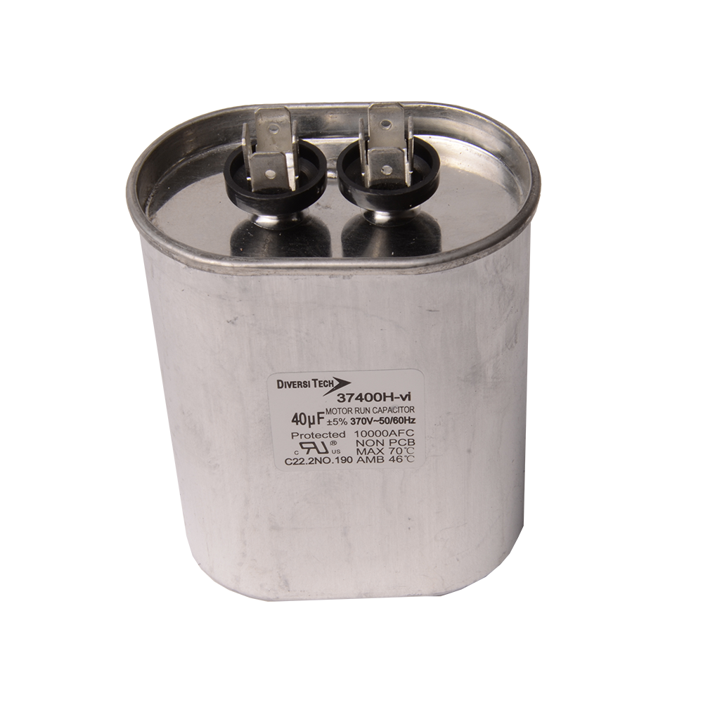 Mtr. Run Cap, Oval, 40uf 370v