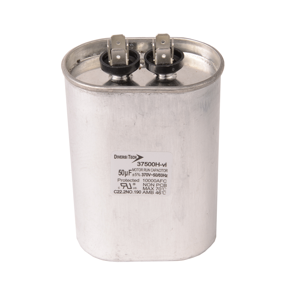 Mtr. Run Cap, Oval, 50uf 370v