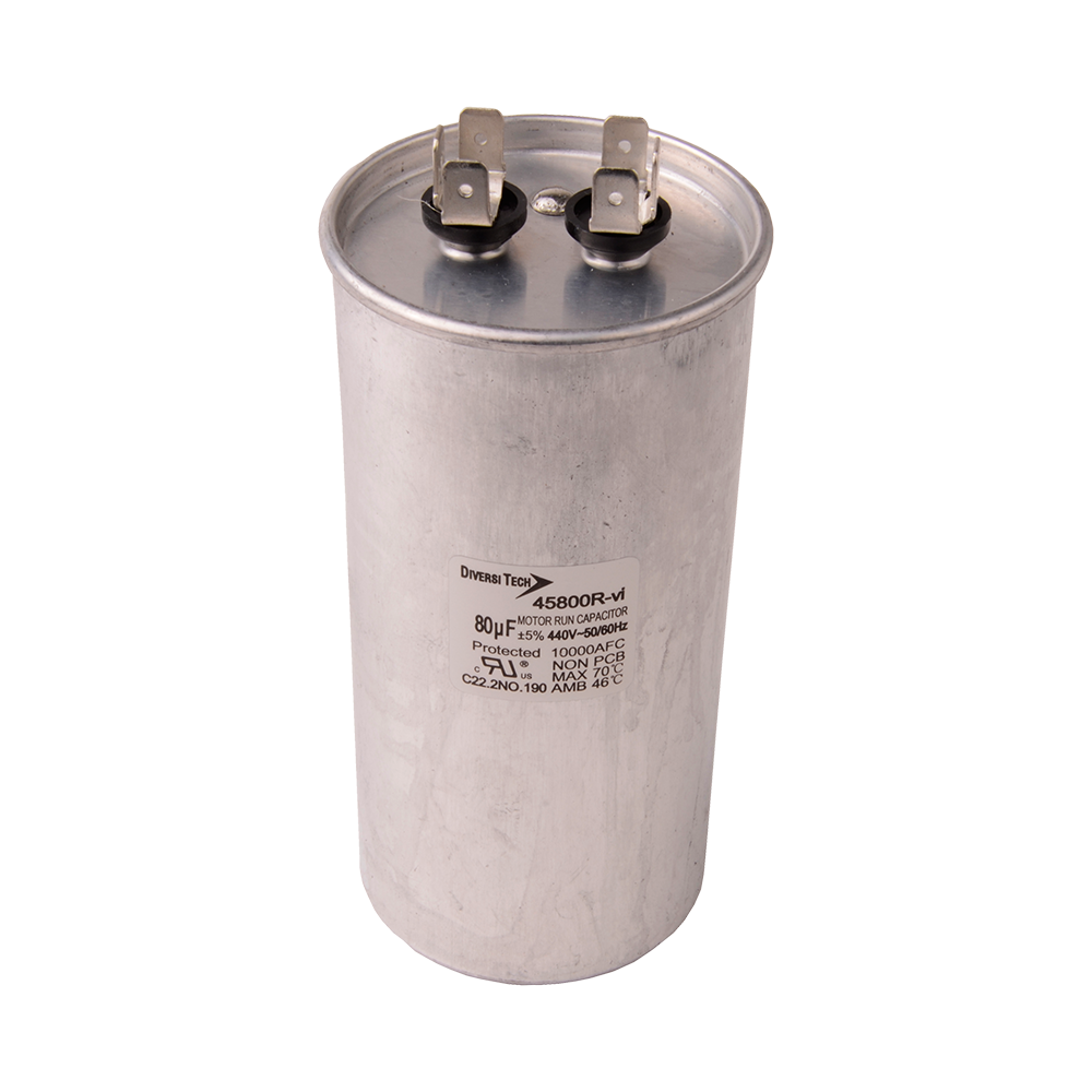 Mtr. Run Cap, Round, 80uf 440v